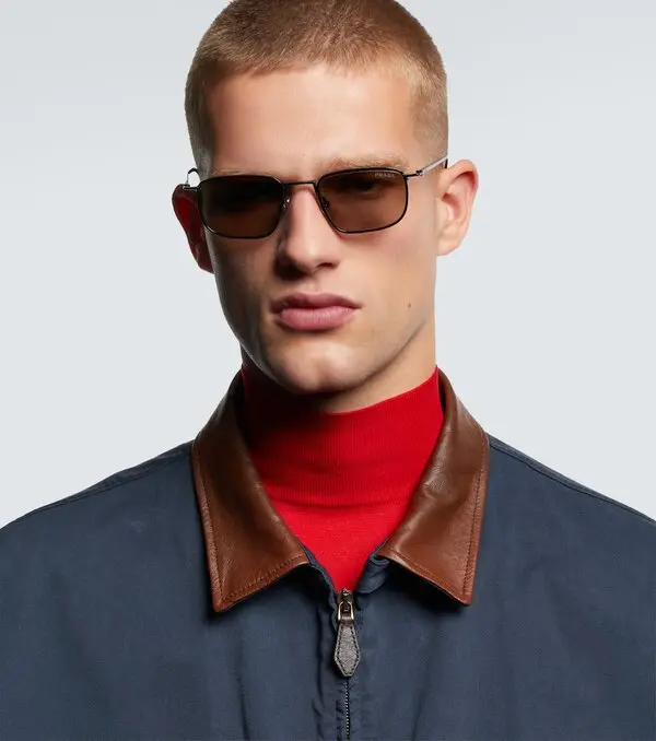 Prada Logo Rectangular Sunglasses