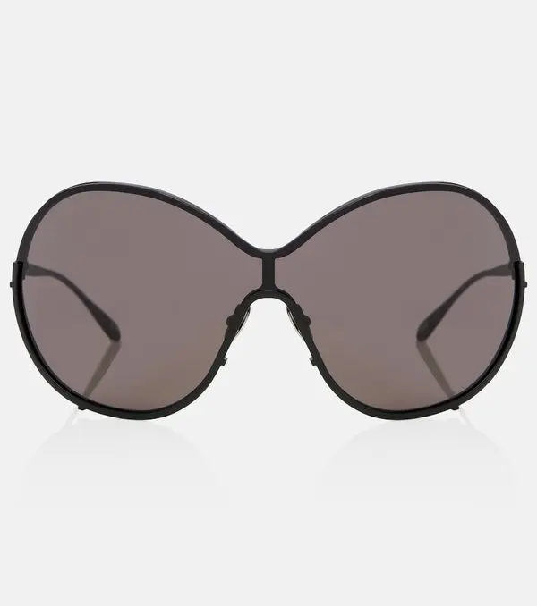 Alaïa Lettering Logo Oversized Sunglasses - Black