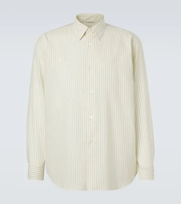 Auralee Striped Wool Shirt