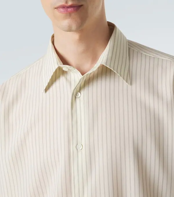 Auralee Striped Wool Shirt