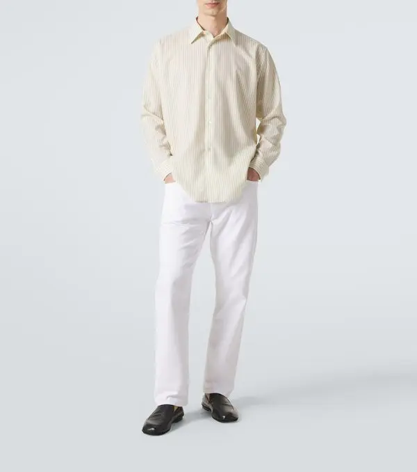 Auralee Striped Wool Shirt