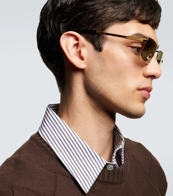 Bottega Veneta Classic Rectangular Sunglasses