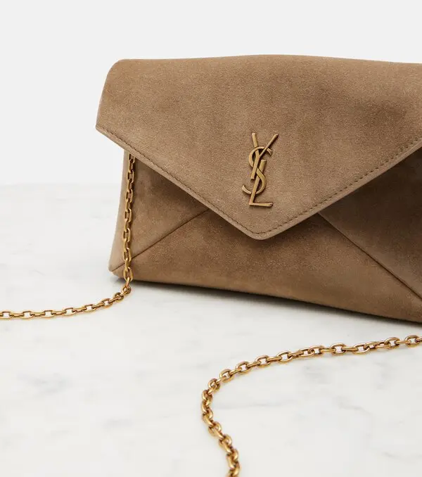 Saint Laurent Cassandre Small Suede Clutch