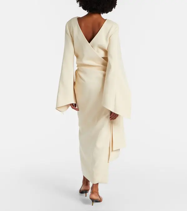 Khaite Draped Crepe Maxi Dress