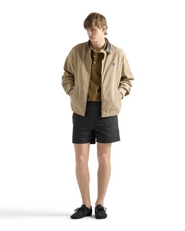 Prada Garment-dyed Cotton Polo Shirt - Brown