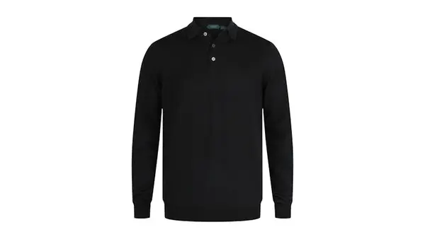 SLOWEAR Zanone Flex Wool Slimfit Polo Shirt - Blue