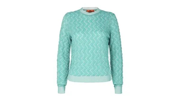Missoni Chevron-pattern Sweater - Turquoise