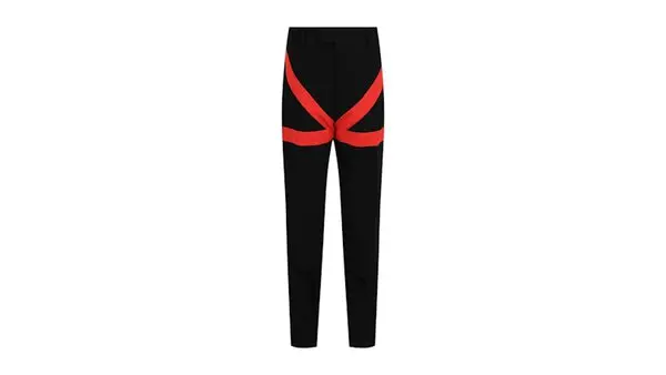 FERRAGAMO Satin Striped Pants - Black
