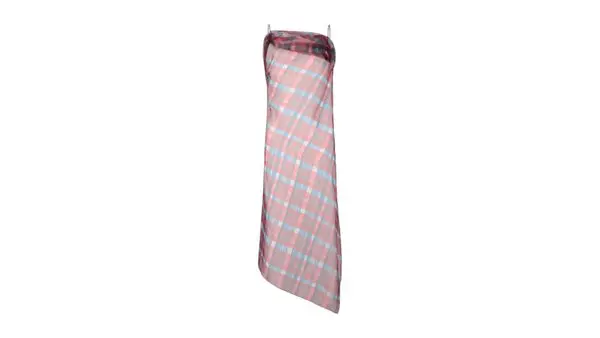FERRAGAMO Plaid Asymmetrical Dress