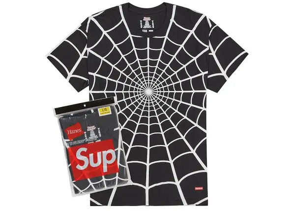 Supreme Hanes Spiderman Tagless Tee Shirts - Black