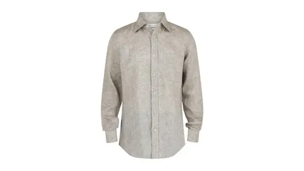 SLOWEAR Glanshirt Linen Dress Shirt - Light Brown
