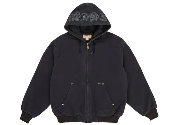 Supreme The Great China Wall Hooded Work Jacket - Black