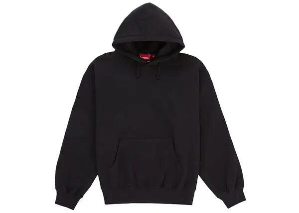 Supreme Satin Applique Hooded Sweatshirt - Black