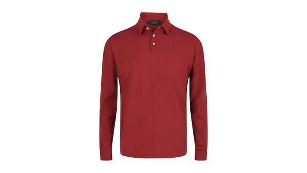 SLOWEAR Zanone Ice Cotton Slimfit Polo Shirt - Brick