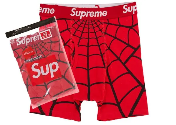 Supreme Hanes Spiderman Boxer Briefs - Red