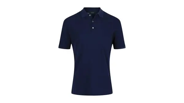 SLOWEAR Zanone Ice Piquet Slimfit Polo Shirt - Dark Blue