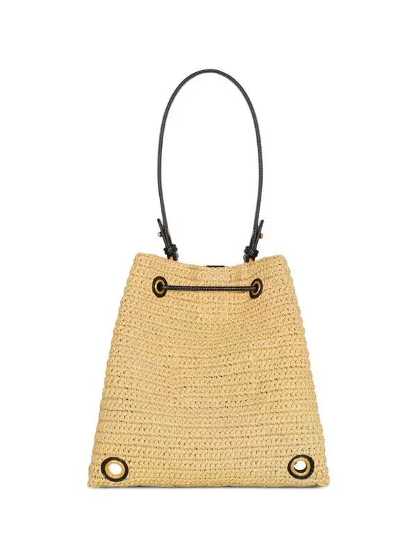 Balmain Pulse Crochet And Leather Backpack - Neutrals
