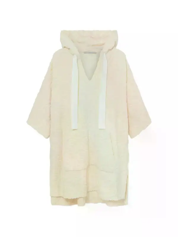 Stella McCartney Terry Cloth Hooded Dress - Neutrals