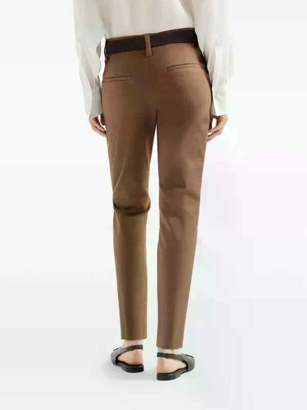 Brunello Cucinelli Stretch Cotton Slim Fit Trousers