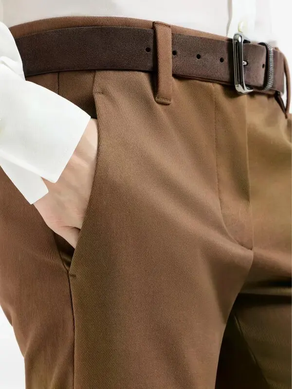 Brunello Cucinelli Stretch Cotton Slim Fit Trousers