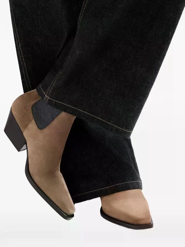 Brunello Cucinelli Suede Chelsea Boots With Monili Embellishment