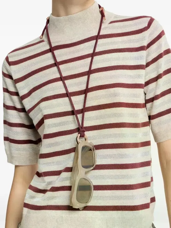 Brunello Cucinelli Alcantara Glasses Cord With Monili Embellishment