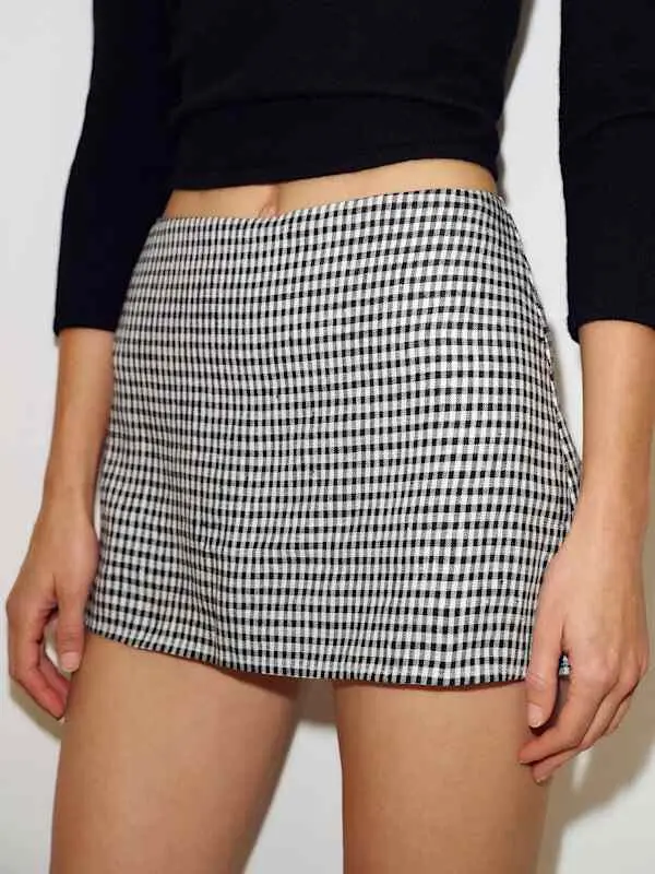 REFORMATION Penelope Linen Skort - Black
