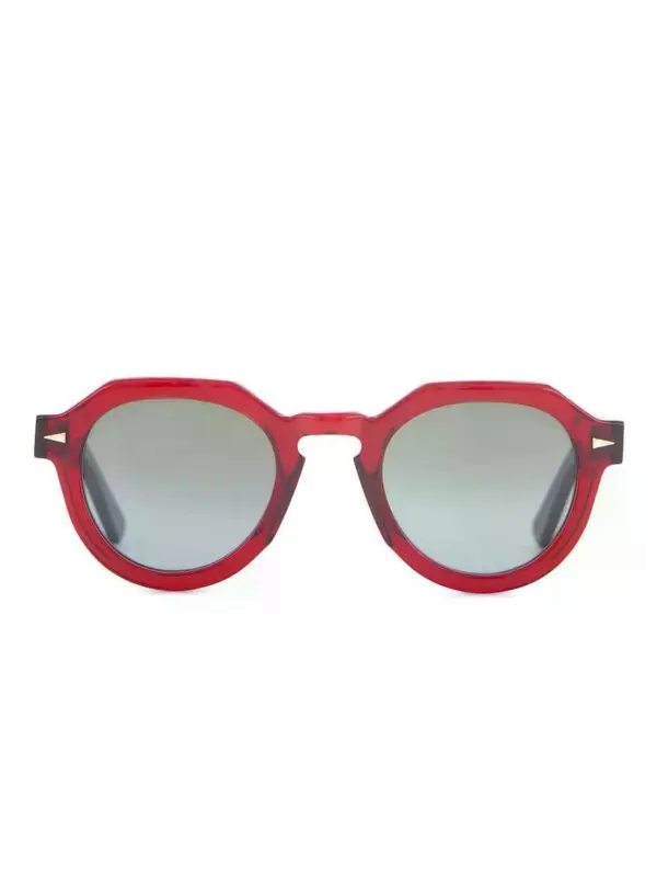 AHLEM Grenelle Round Frame Sunglasses - Red