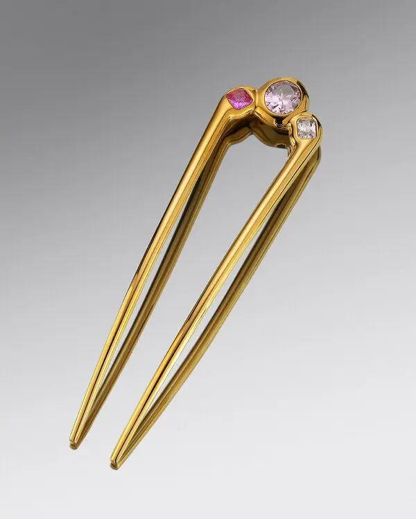 DEBORAH PAGANI X ROCKY BARNES The Rocky Pin With Stones - Pink