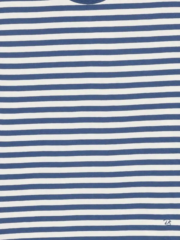 DUNST Striped Cotton T-shirt - Blue