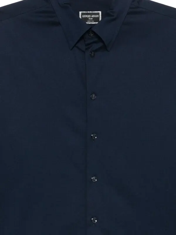 Giorgio Armani Slim Fit Cotton Shirt - Blue