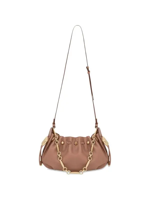 Zimmermann Halcyon Leather Clutch With Gold Tone Hardware - Brown