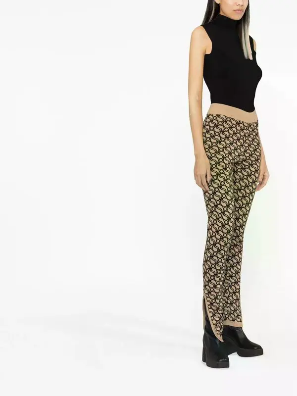 Stella McCartney Wave-pattern Knitted Trousers