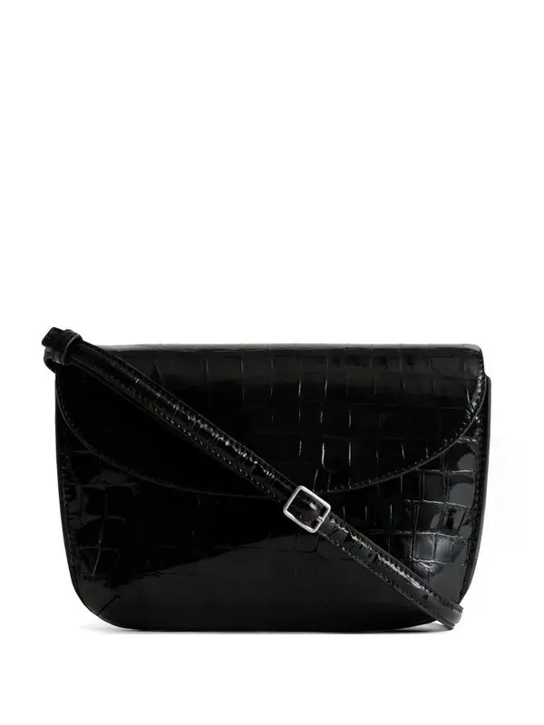 YU MEI Keriana Crocodile-embossed Leather Crossbody Bag
