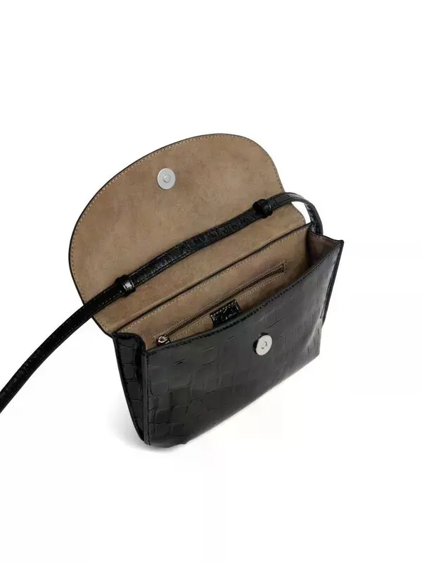 YU MEI Keriana Crocodile-embossed Leather Crossbody Bag