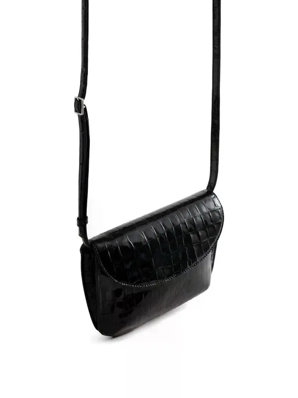 YU MEI Keriana Crocodile-embossed Leather Crossbody Bag