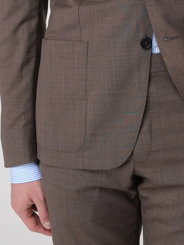 Corneliani Wool Blend Single-breasted Suit - Brown