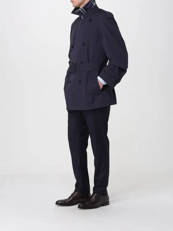Burberry Double-breasted Trench Coat - Blue
