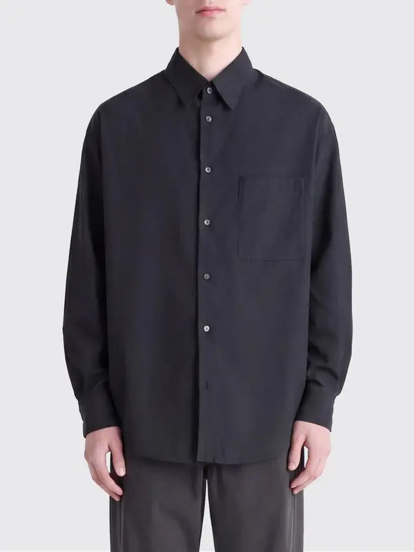 LEMAIRE Cotton And Silk Shirt - Black