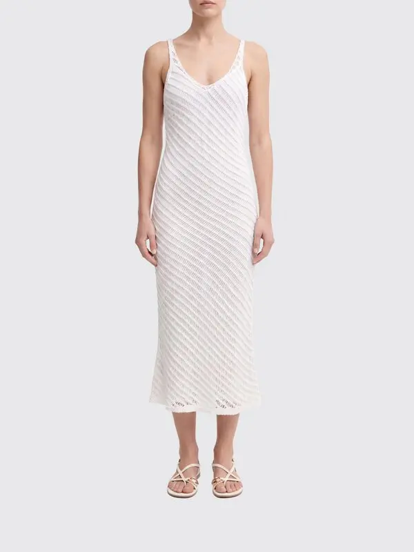 Pinko Knit Midi Dress - White