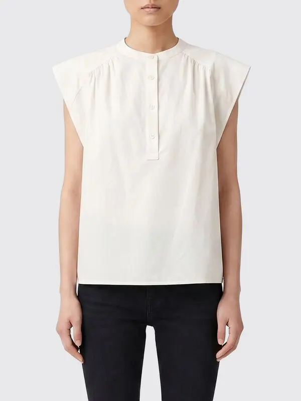 Pinko Cotton Sleeveless Blouse - White