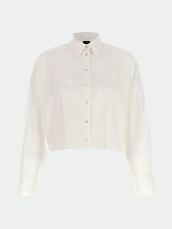 Pinko Cotton Shirt With Classic Collar And Dropped Shoulders