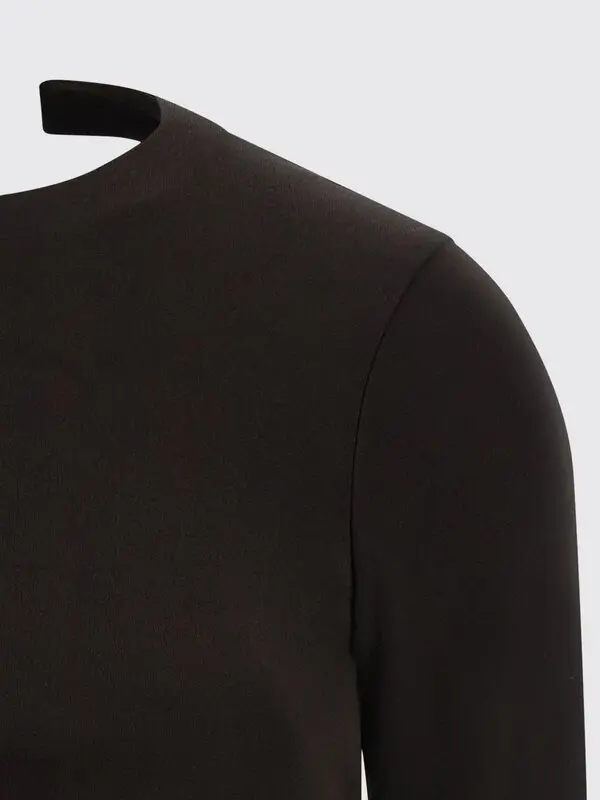 TOM FORD Viscose Cropped Long Sleeve Top - Brown
