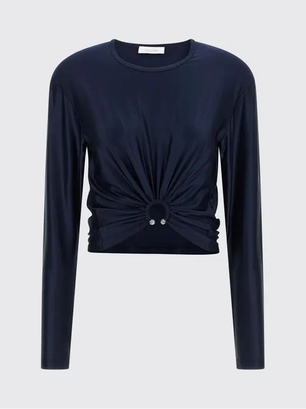 Rabanne Viscose Crop Top With Draped Detail