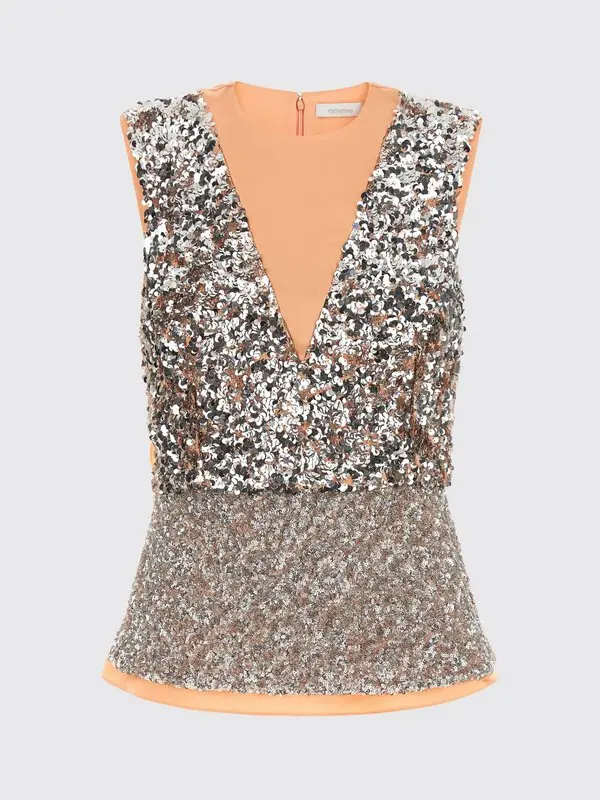 Rabanne Sequin Embellished Top - Pink