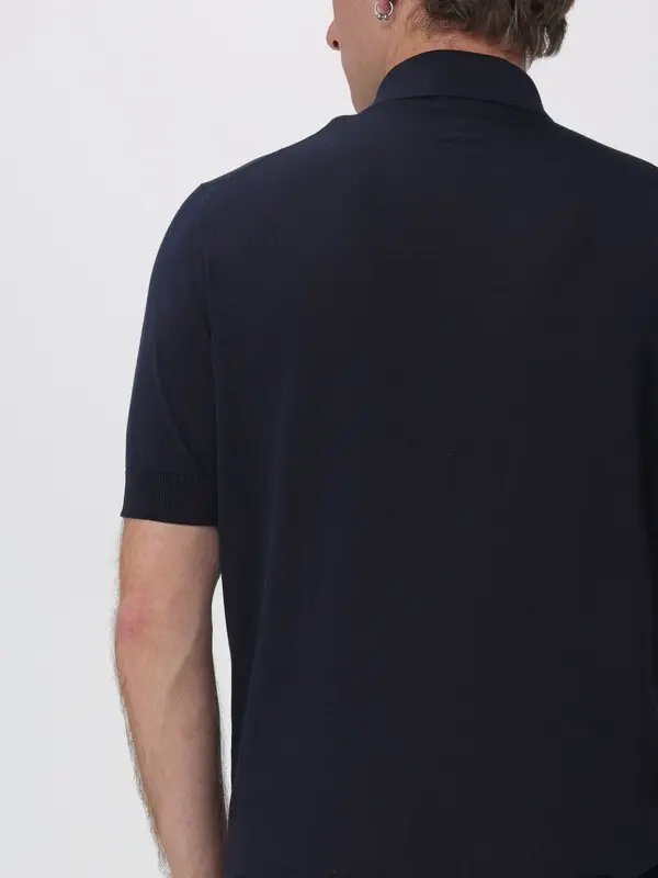 LARDINI Cotton Knit Polo Shirt