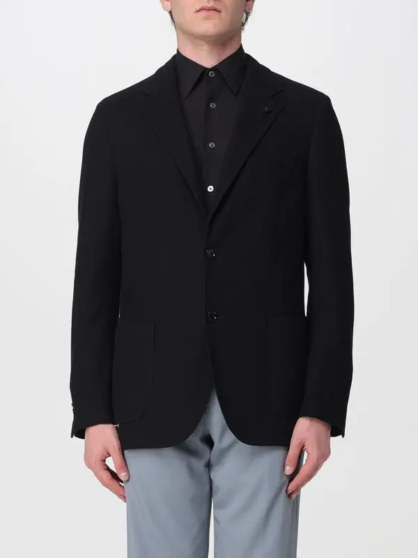 LARDINI Single-breasted Blazer - Black