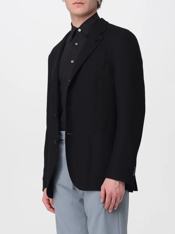 LARDINI Single-breasted Blazer - Black
