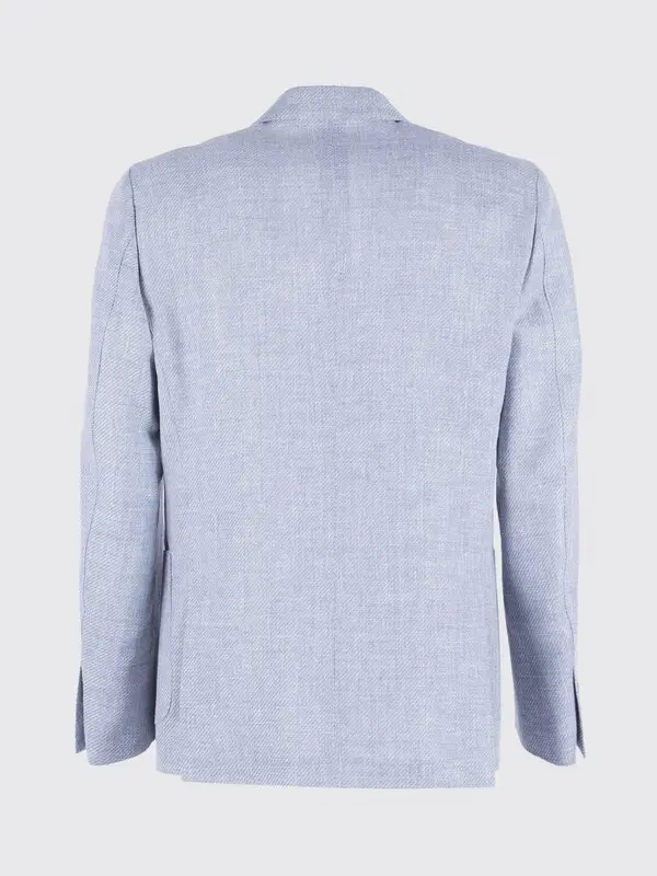 LARDINI Double Breasted Blazer - Gnawed Blue