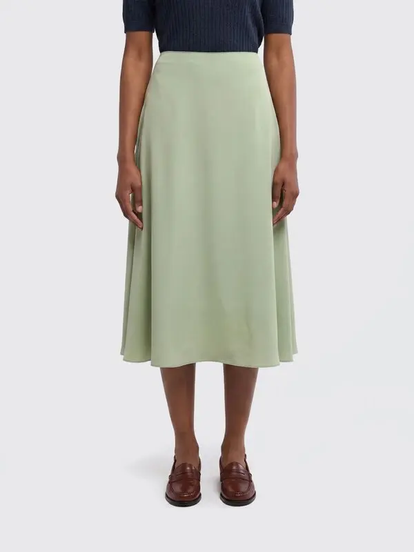 Aspesi Silk Midi Skirt - Green